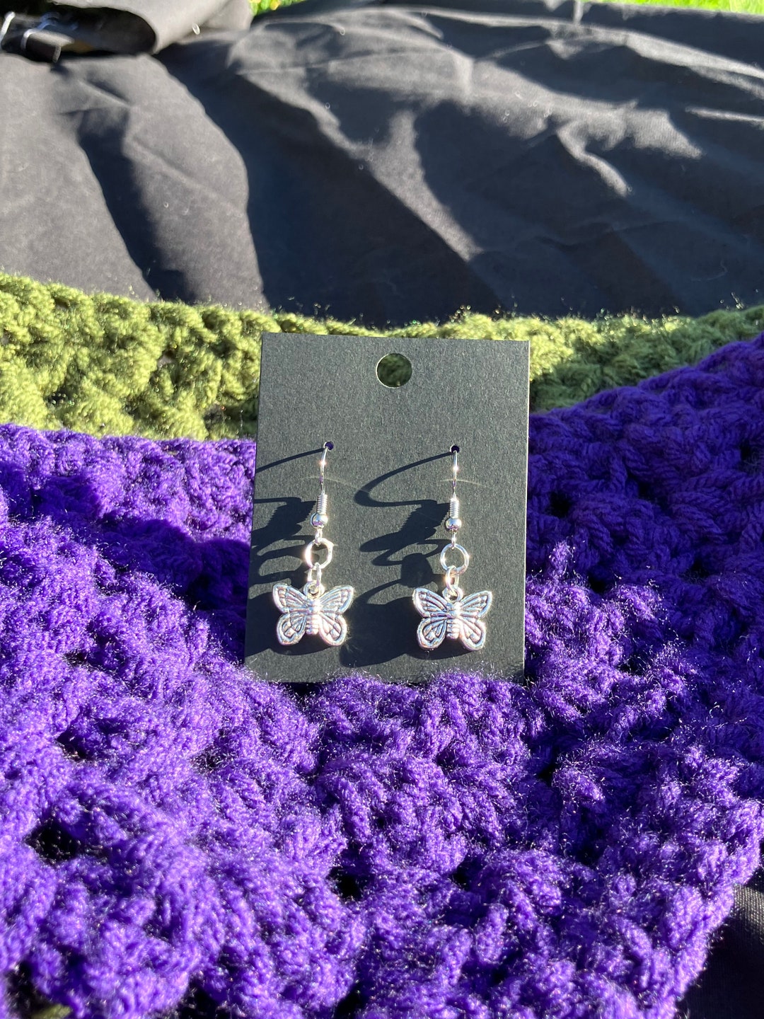 Butterfly Earrings L Silver Earrings | Silver Butterfly Earrings ...