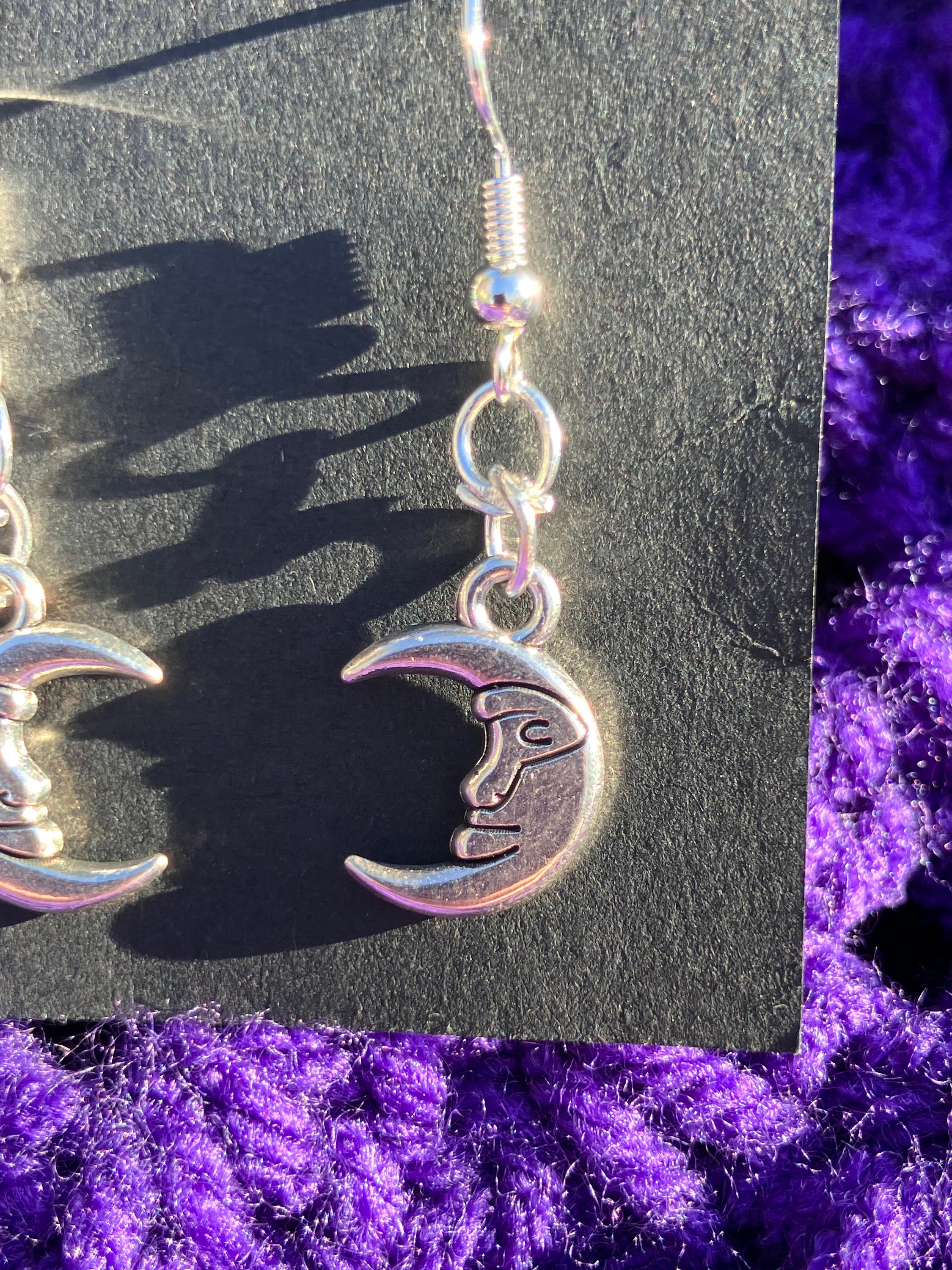 Moon Earrings Crescent Moon Earrings Small Earrings Silver Earrings ...