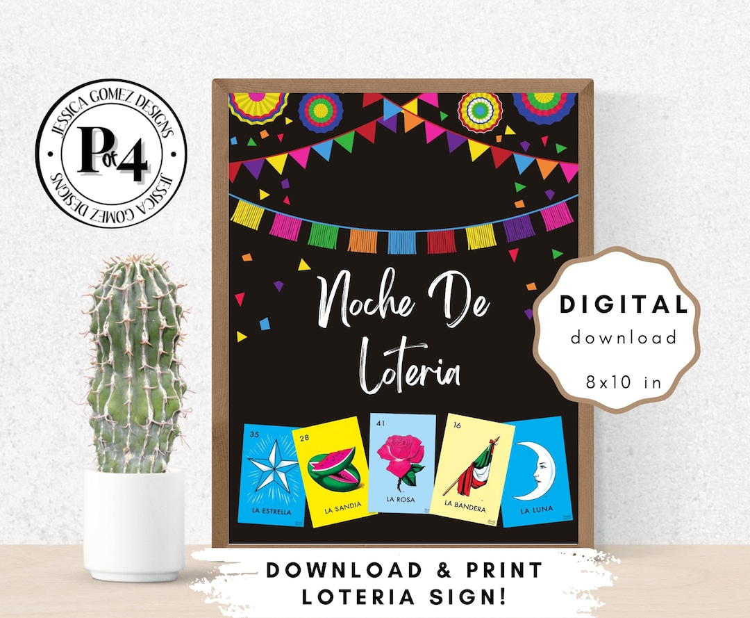 Noche De Loteria Party Sign, Digital Download 8 X 10 In, JPG, PDF - Etsy