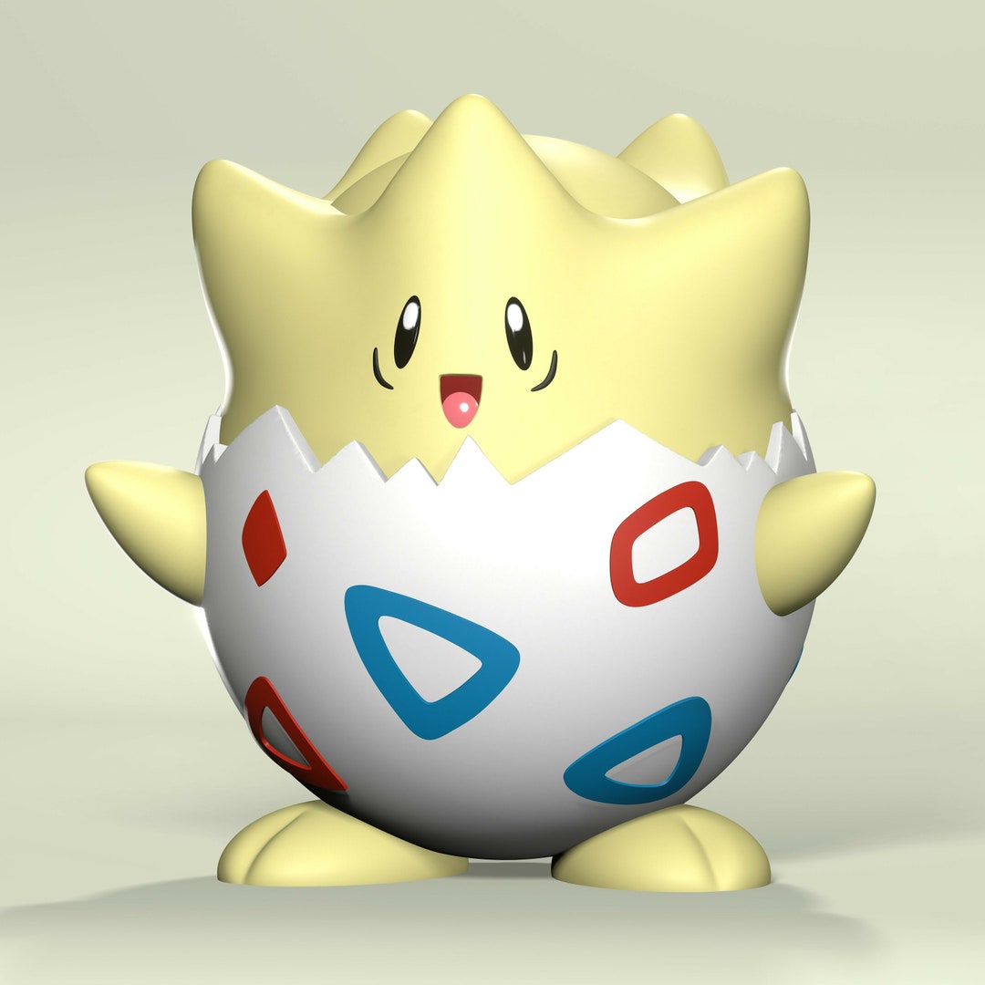 Togepi 4.72 Pokemon 3d Printed Hand Painted Custom Resin - Etsy