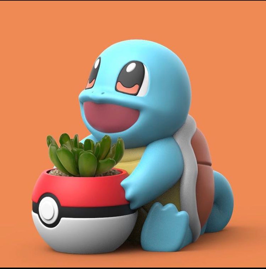 Pokemon Planters 3d Printed Squirtle Pot Custom Gifts - Etsy