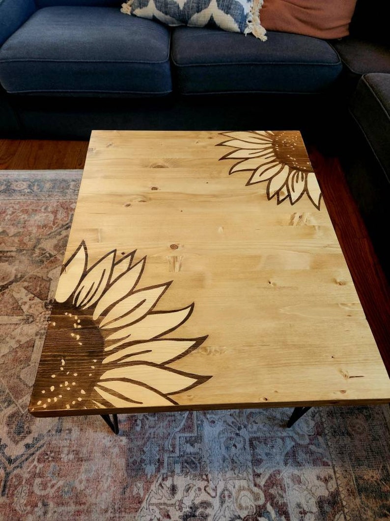 Sunflower Coffee Table - Etsy
