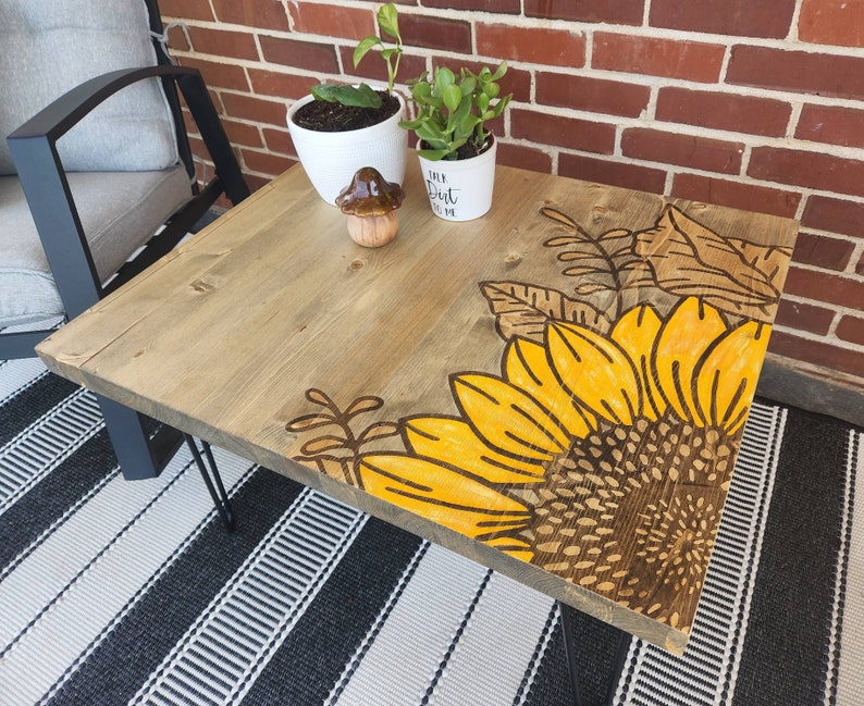 Sunflower Coffee Table - Etsy