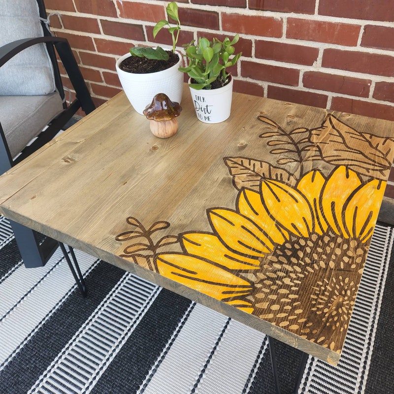 Sunflower End Table - Etsy