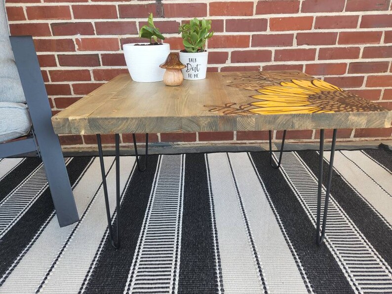 Sunflower Coffee Table - Etsy