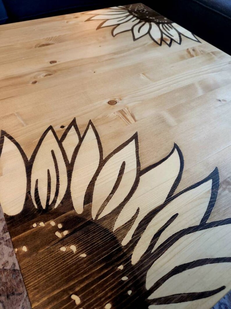 Sunflower Coffee Table - Etsy