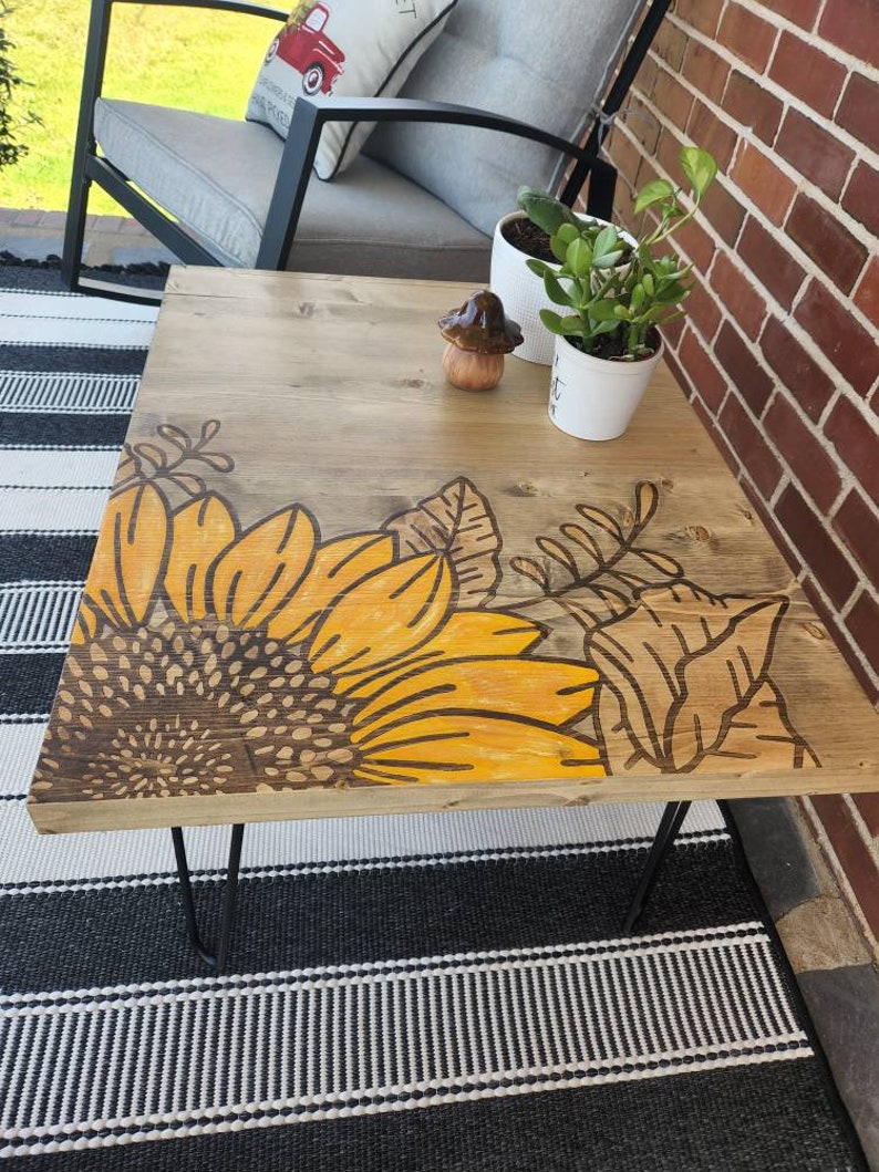 Sunflower Coffee Table - Etsy