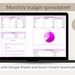 Pink Monthly Budget Template - Etsy