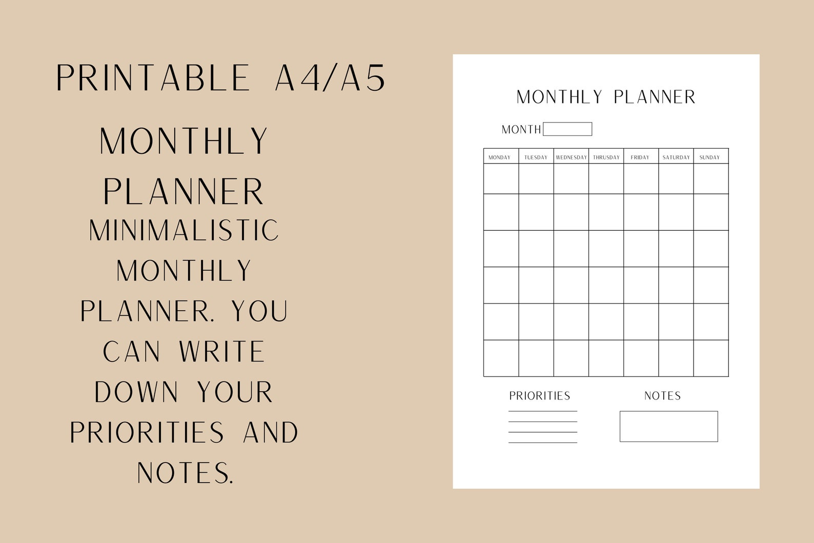 Daily, Weekly and Monthly Template - Etsy