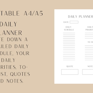Daily, Weekly and Monthly Template - Etsy