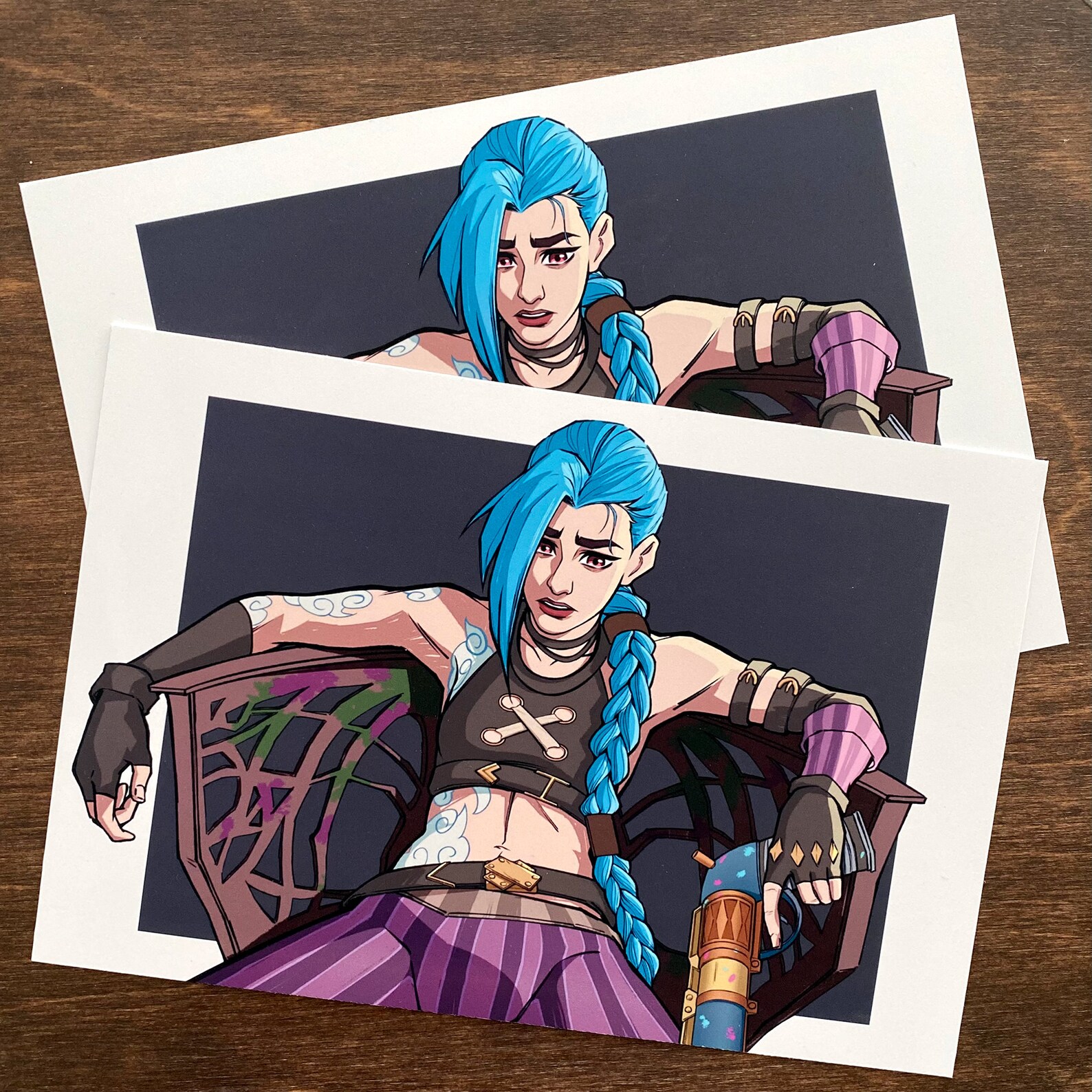 Jinx Mini-print Arcane League of Legends Riot Games Illustration - Etsy