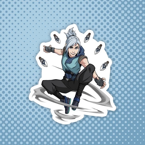 Jett VALORANT Vinyl Sticker Water Resistant Laptop - Etsy