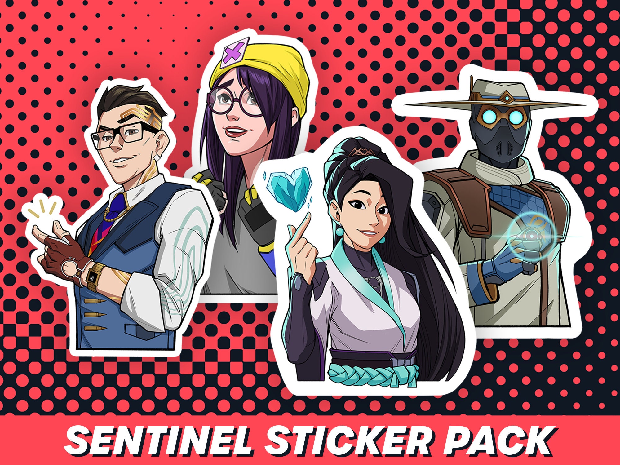 Sentinel Sticker Pack VALORANT Vinyl Sticker Water - Etsy