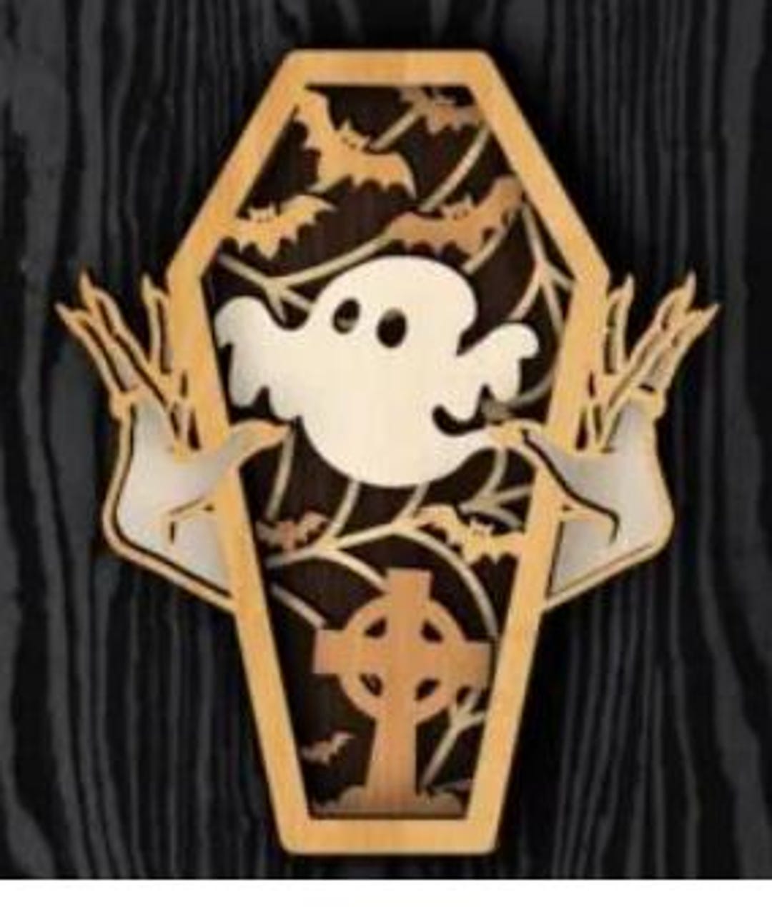 Multilayered Coffin Halloween Art .dxf, .svg, .ai - Etsy