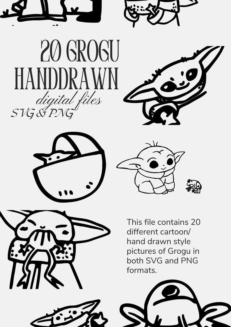 20 Grogu / Baby Yoda PNG SVG Images - Etsy