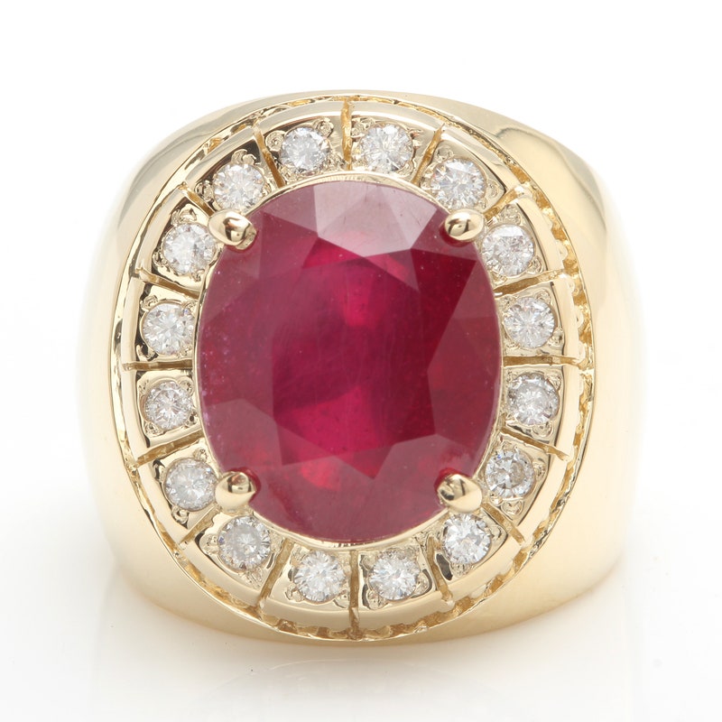 Mens Natural Ruby Ring - Etsy