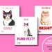 18 Instant Download Cat Printable Valentine's Day Cards, Editable ...