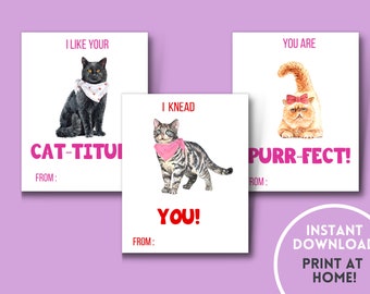 18 Instant Download Puppy Printable Valentine's Day Cards, Classroom ...