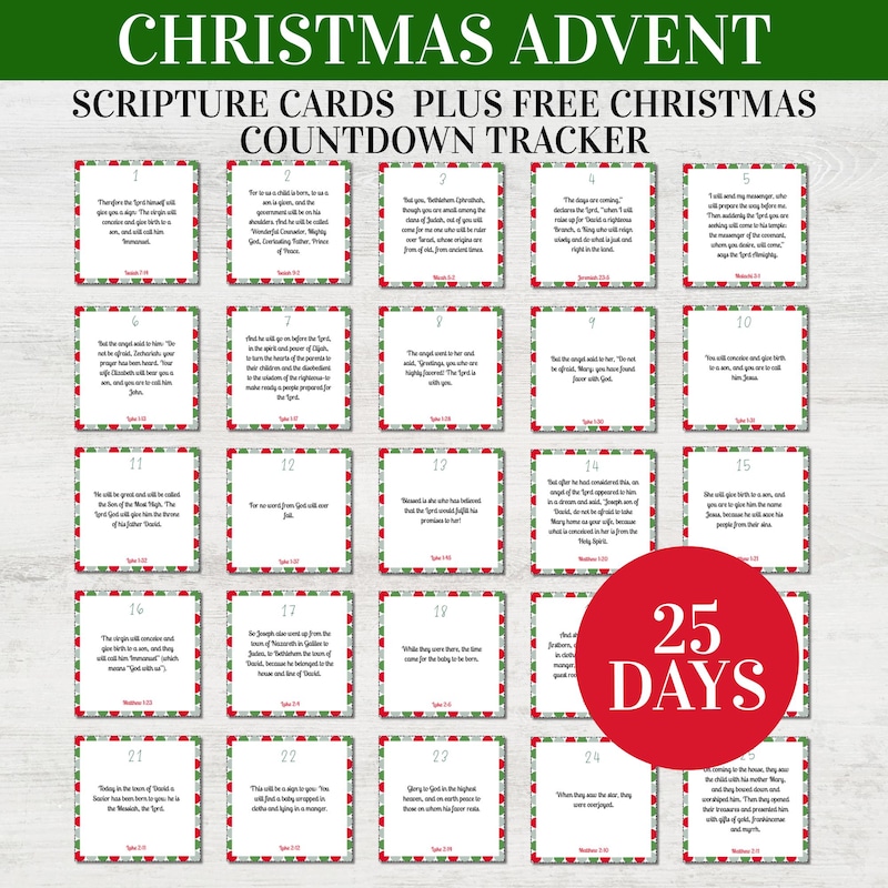 Daily Christmas Scriptures - Etsy
