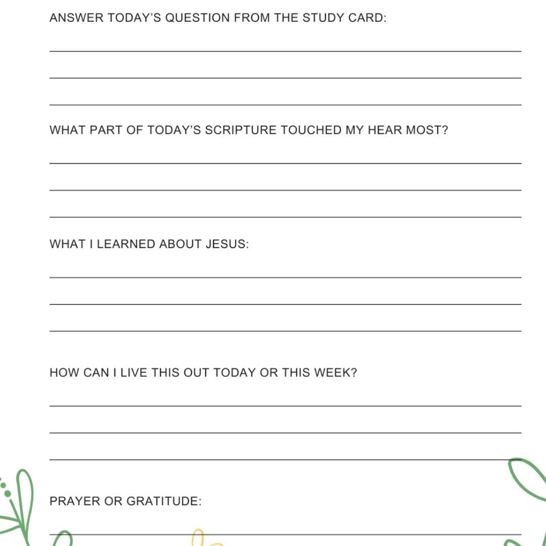 Printable Holy Week Bible Study Cards, Easter Devotional, Homeschool ...