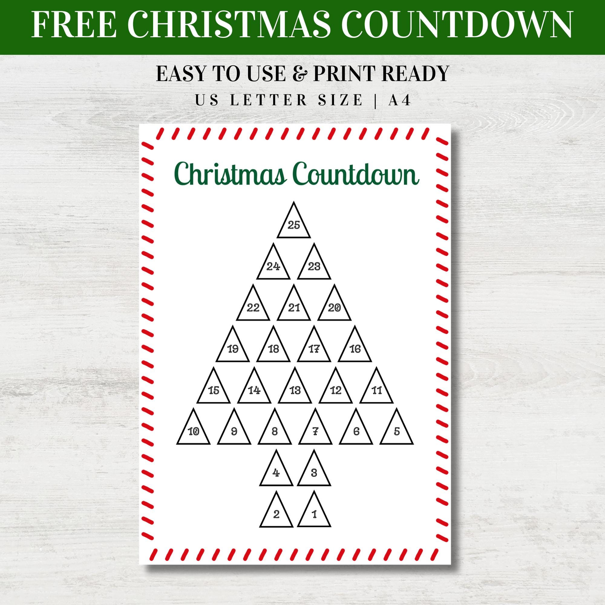 Christmas Advent Scripture Cards 25 Day Bible Verse Countdown PDF ...