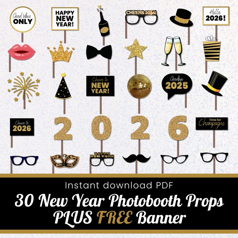 New Years 2026 Props - Etsy