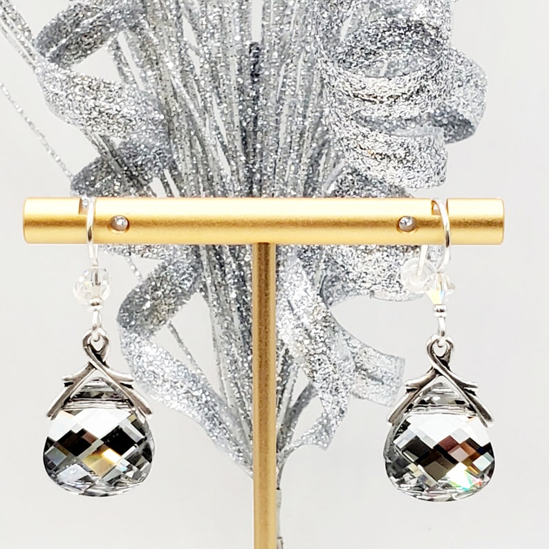Swarovski Crystal Sterling Silver Earrings - Etsy