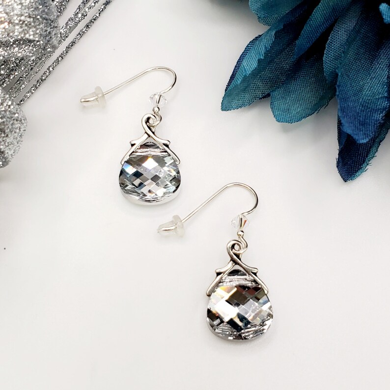 Swarovski Crystal Sterling Silver Earrings - Etsy