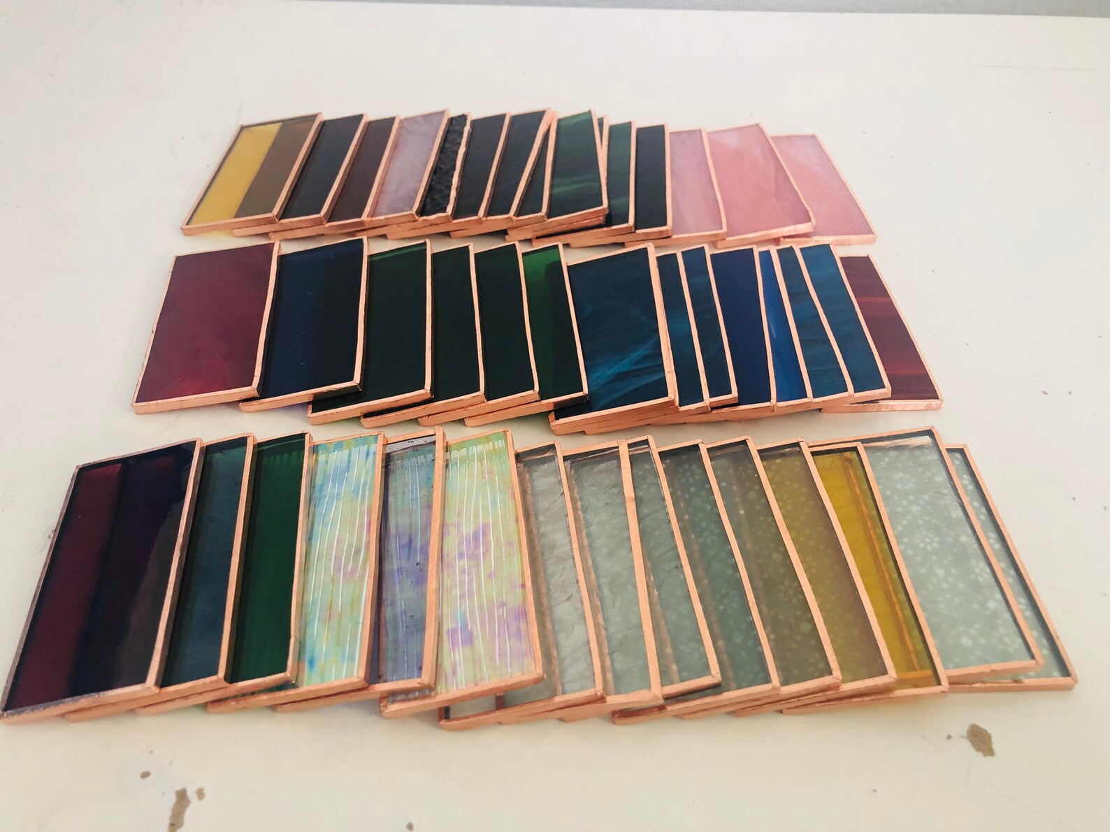 Pre Cut and Foiled Stained Glass Rectangles Variety Pack - Etsy