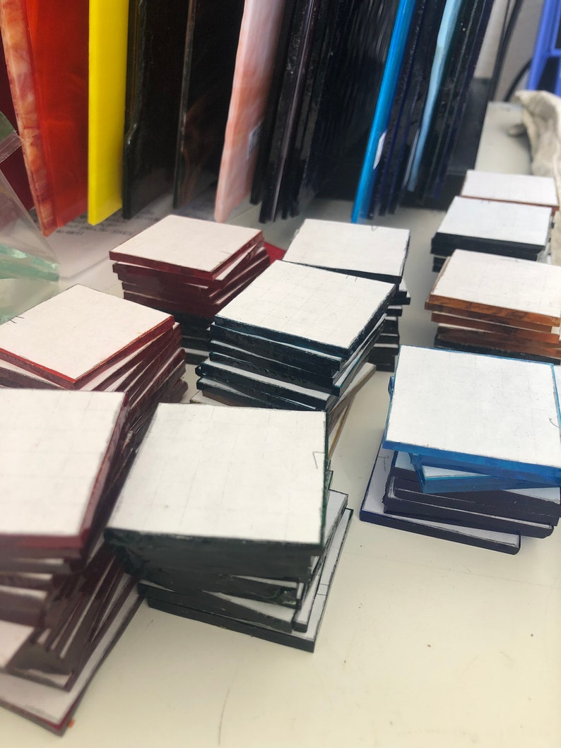Pre Cut and Foiled Stained Glass Squares Variety Pack - Etsy