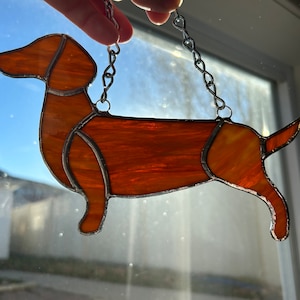 Stained Glass Dachshund, Weiner Dog, Weiner Dog Gifts, Dachshund Gifts ...