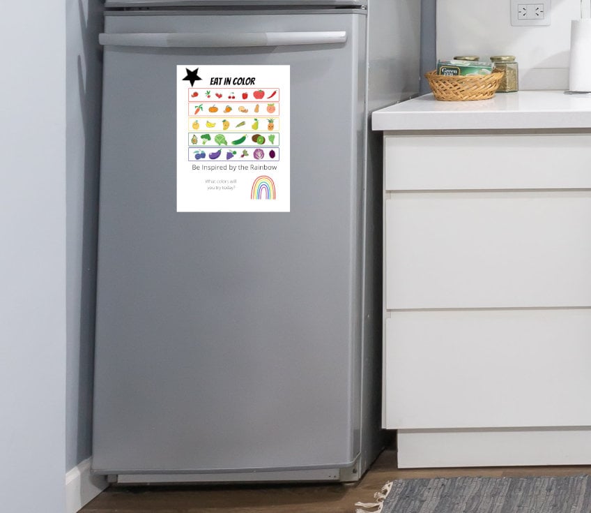 Eat in Color Nutrition Poster for Adult and Kid Food Inspiration ...