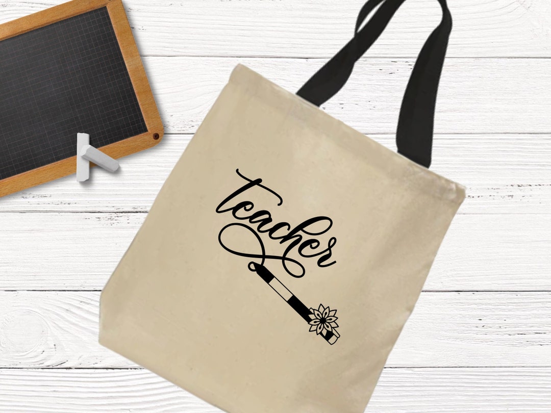 Teacher Tote, Teacher Book Bag, Teacher Bag, Teacher Gift - Etsy