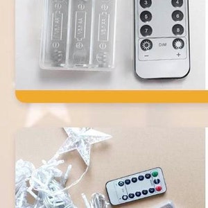 Star and Moon Led STRING LIGHT + REMOTE Control 3.5 Meters - Etsy