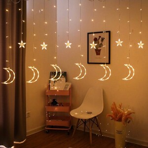 Star and Moon Led STRING LIGHT + REMOTE Control 3.5 Meters - Etsy