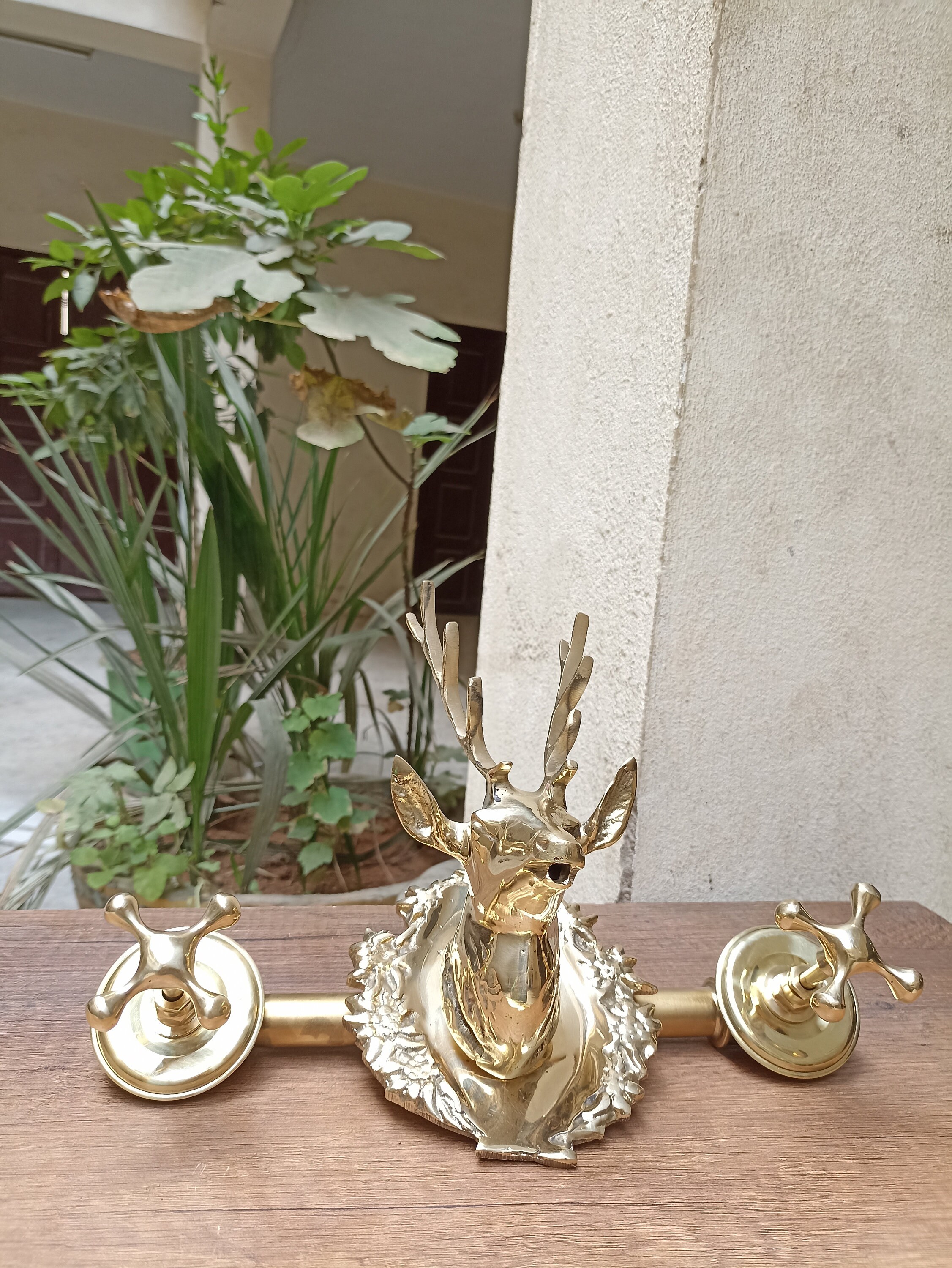 Elegant Brass Deer Head Faucet With Brass Valve Perfect for Bathroom ...