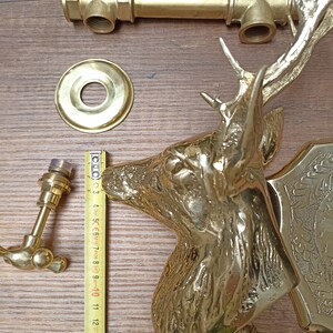 Deer Face Brass Wall Mount Faucet With Cross Handles and Included Valve ...
