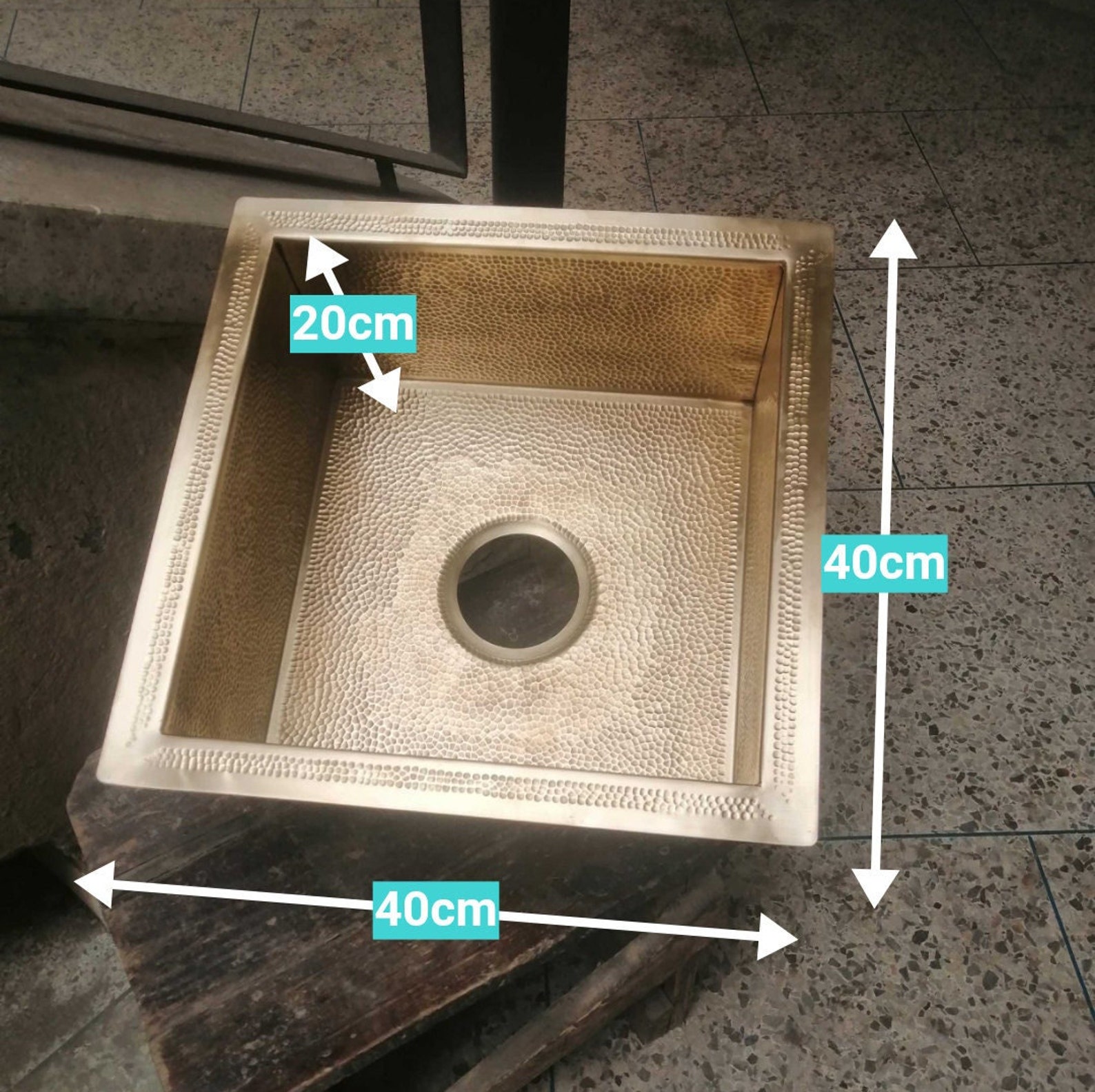 Solid Unlacquered Brass Undermount Hammered Sink,kitchen Bar Sink ...