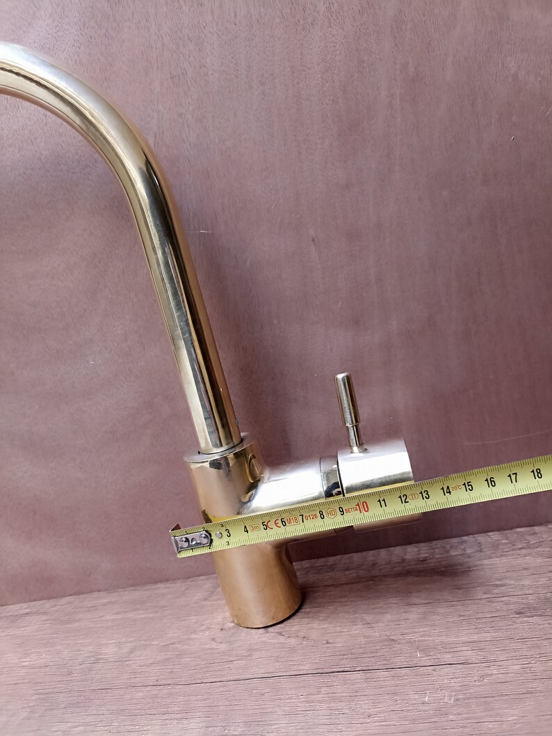 Exquisite Elegance: Unlacquered Brass Single Hole Basin Faucet and ...