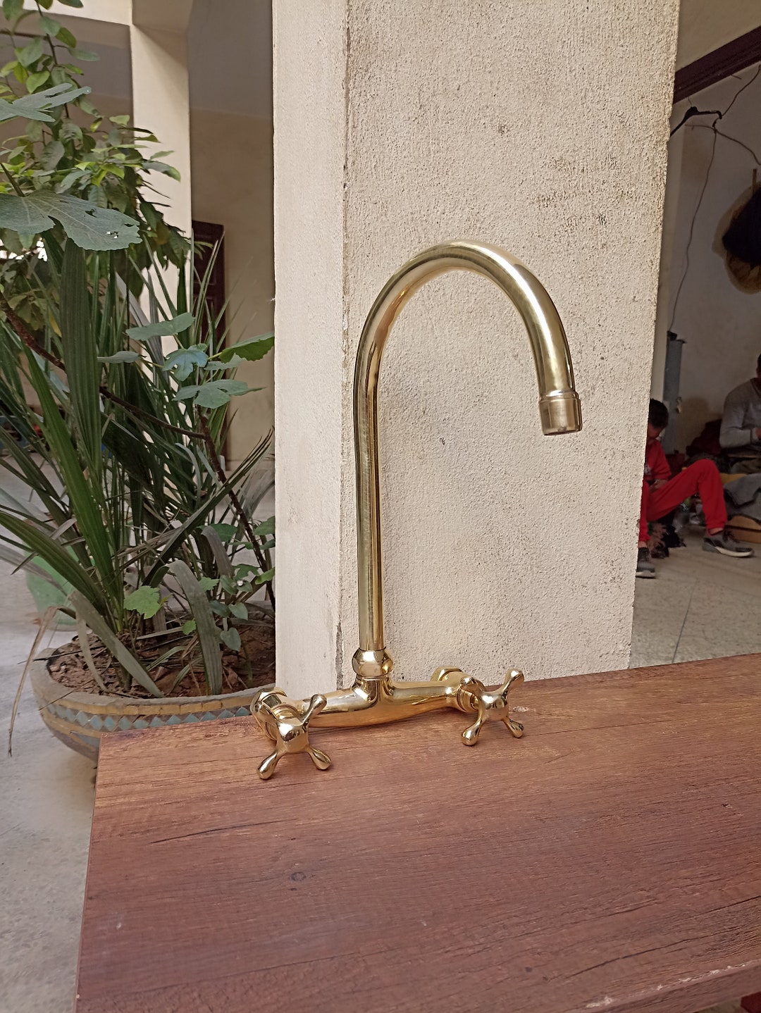 Unlacquered Solid Brass Kitchen Faucet - Timeless Elegance and Premium ...