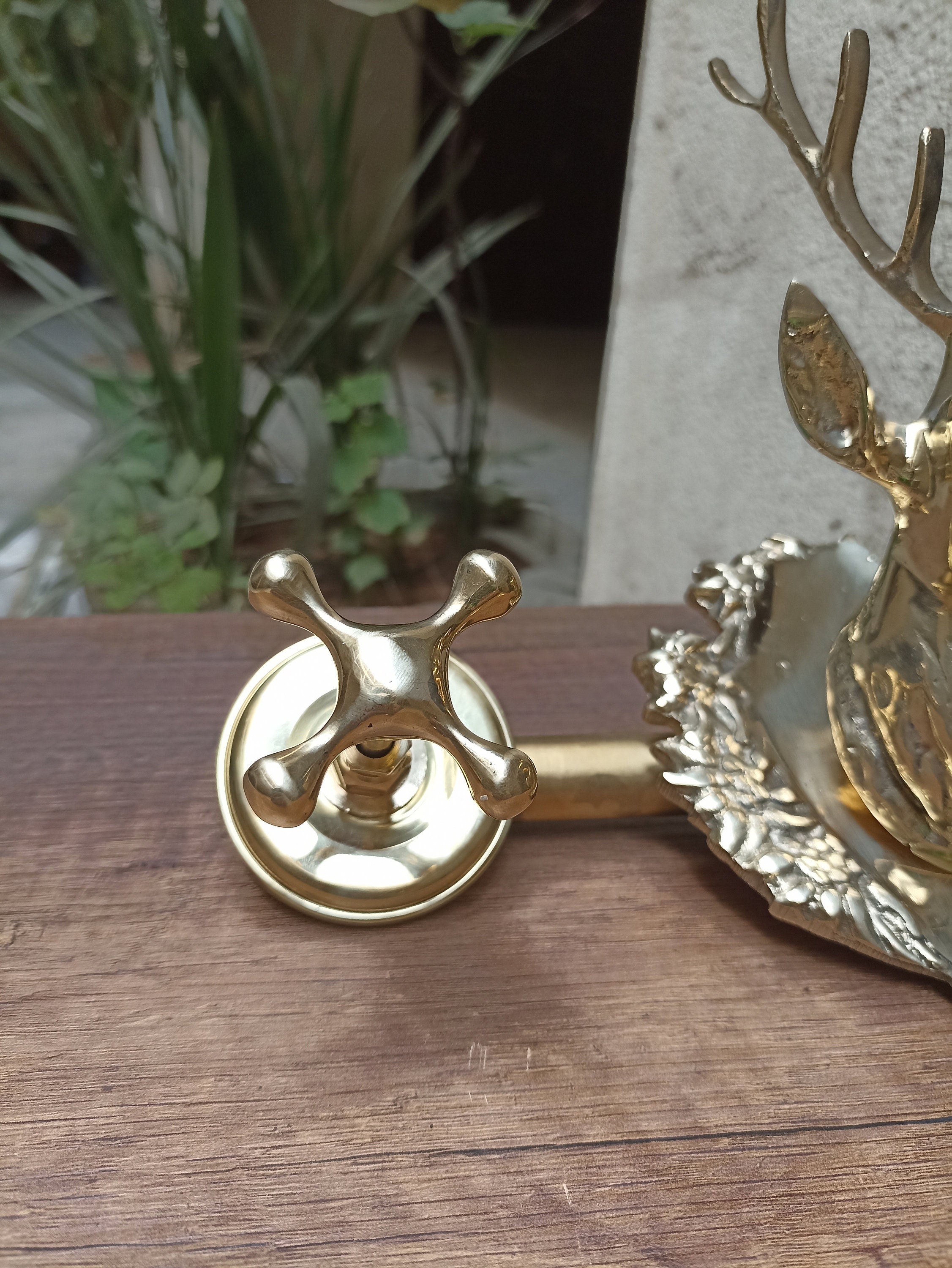 Elegant Brass Deer Head Faucet With Brass Valve Perfect for Bathroom ...