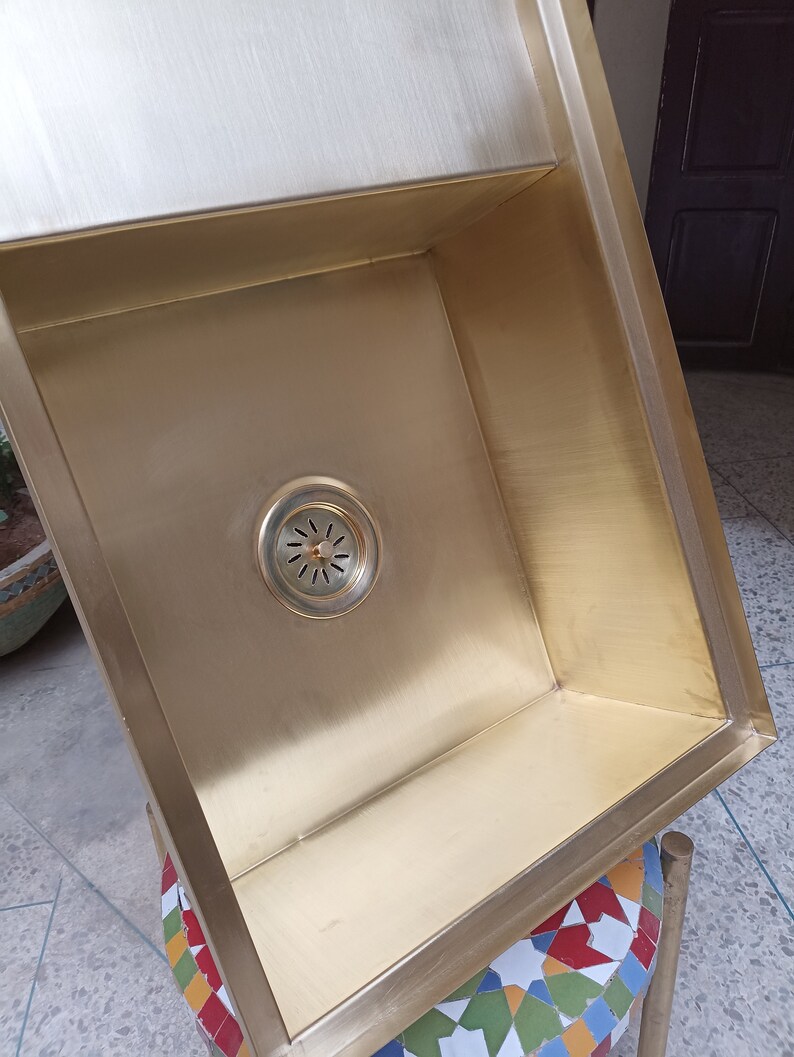 Custom Brass Kitchen Sink With Drainboard Handcrafted to Perfection - Etsy