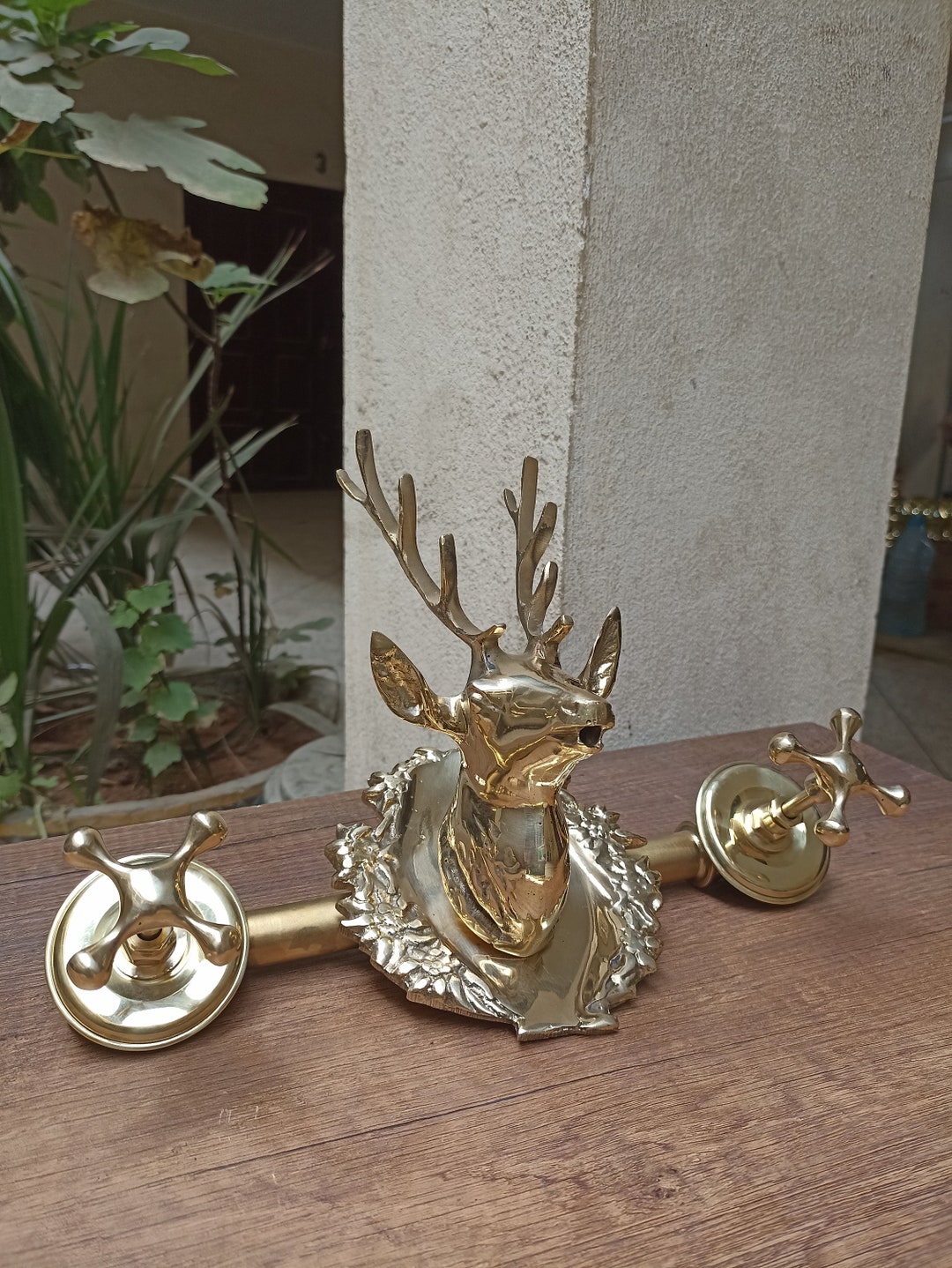 Elegant Brass Deer Head Faucet With Brass Valve Perfect for Bathroom ...