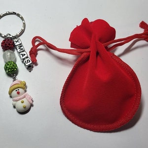 Personalied Christmas Keyrings/zip Charm - Etsy UK