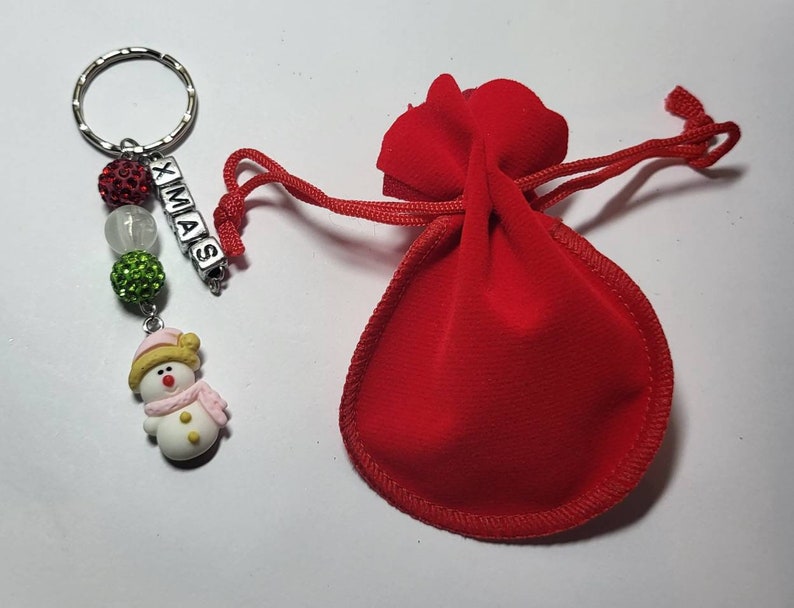 Personalied Christmas Keyrings/zip Charm - Etsy UK