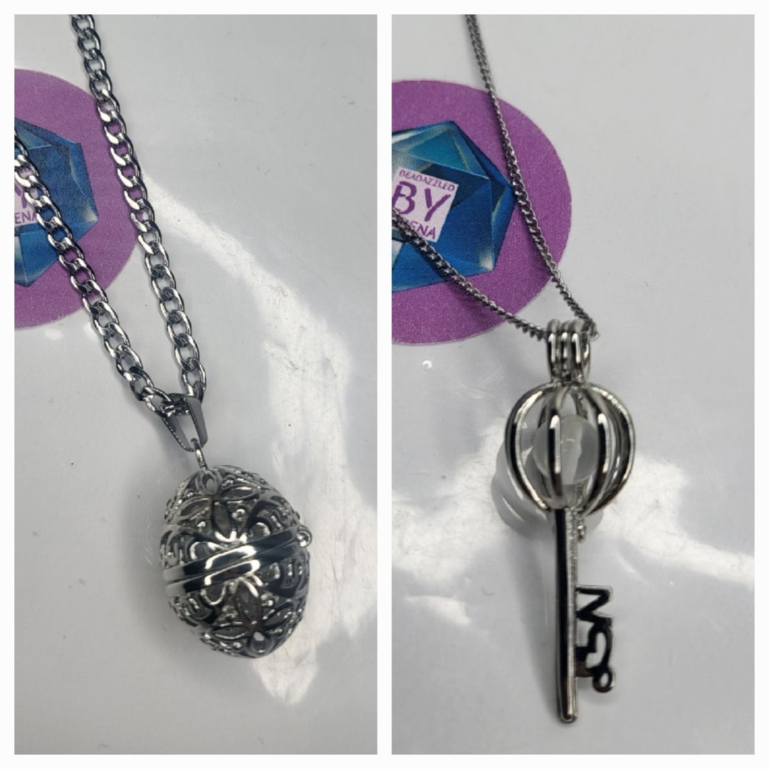 Small Gemstone Locket Small Egg Crystal Pendant Key Cage Pearl Holder ...