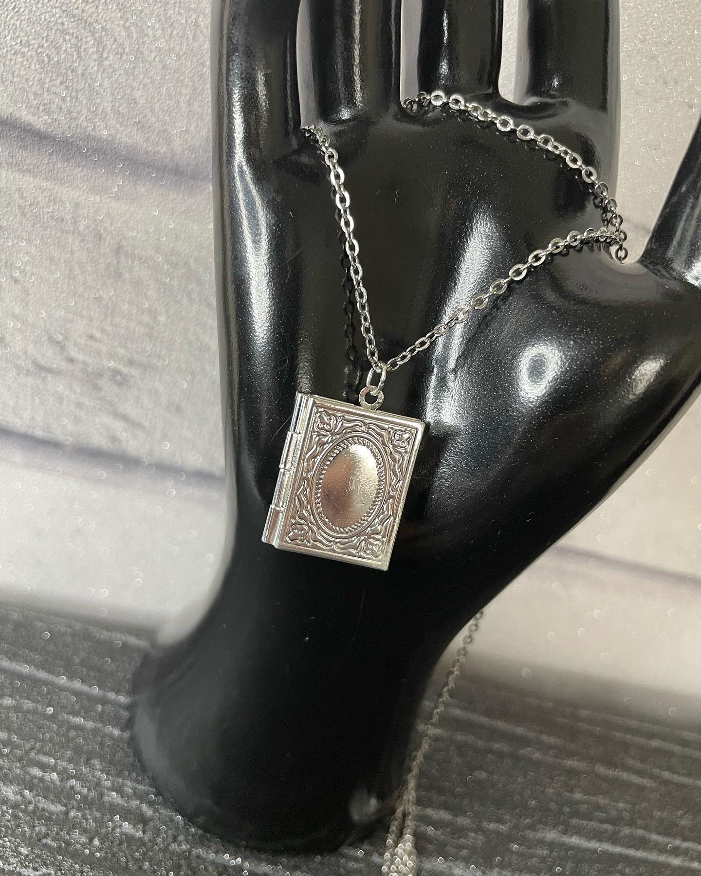 Engraved Book Photo Locket/personalised Rectangular Picture - Etsy