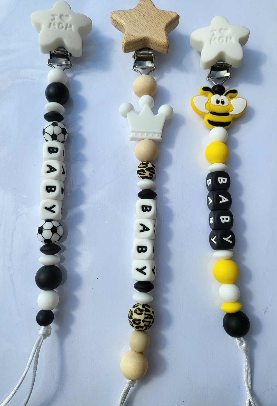 Personalised Silicone Dummy Clip Soothing Various Character Pacifier ...