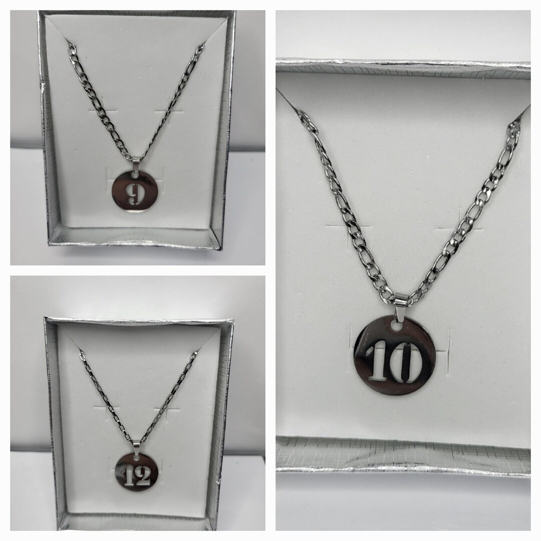 Number Necklace Ages 9 to 18, Birthday Chain, Age Necklace - Etsy