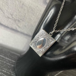 Engraved Book Photo Locket/personalised Rectangular Picture Holder ...